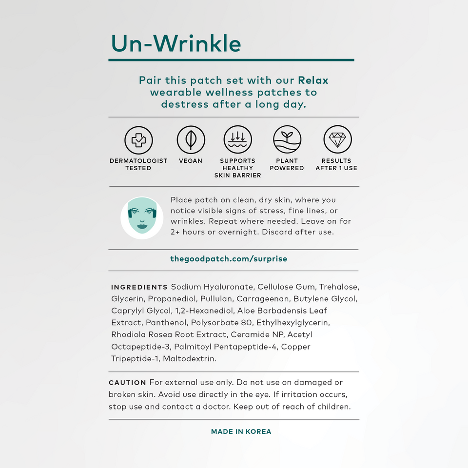 Un-Wrinkle - Wrinkle Patches | The Good Patch